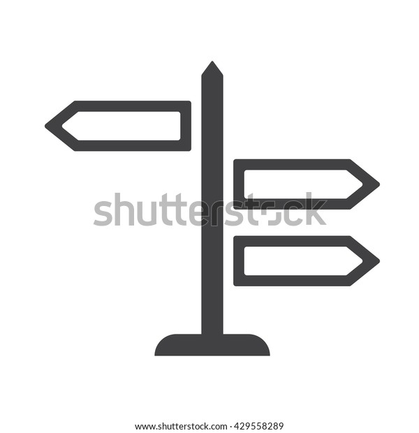 Signpost Icon Vector Illustration On White Stock Vector (Royalty Free ...