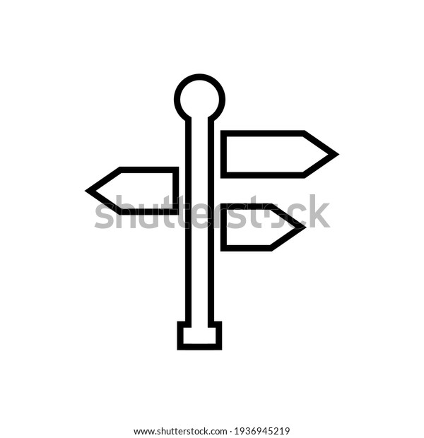 Signpost Icon Vector Illustration Signpost Symbol Stock Vector (Royalty ...