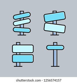 Signage Linear Icon Modern Outline Signage Stock Vector (Royalty Free ...