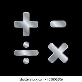Signs Addition Multiplication Subtraction Division On Stock Vector ...