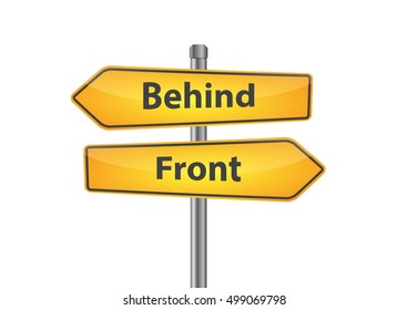 Signs Background Foreground Pointing Opposite Directions 库存矢量图（免版税 ...