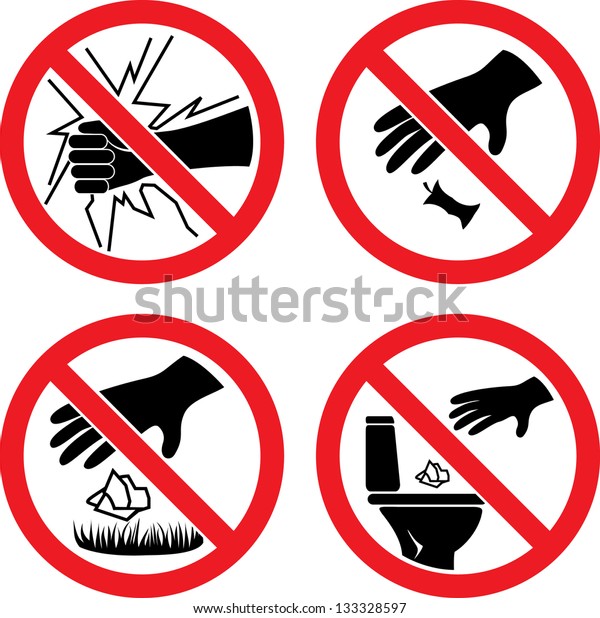 Signs Do Not Break Glass Do Stock Vector Royalty Free 133328597 Shutterstock