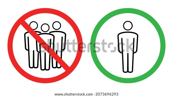 Signs No Entry Groups Stay One Stock Vector (Royalty Free) 2073696293 ...