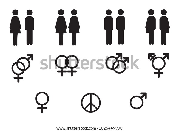 Signs People Illustration Vector Set Stock Vector (Royalty Free) 1025449990