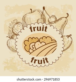 Signs Symbols Labels Fruit Stock Vector (Royalty Free) 296971853 ...