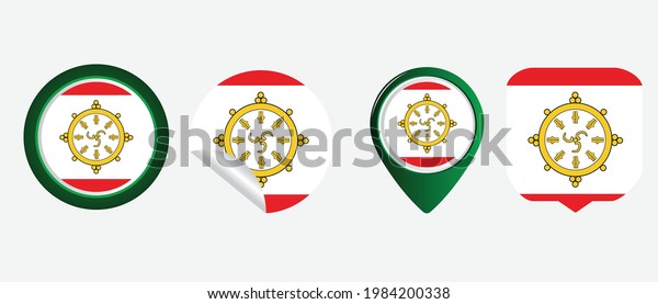 Sikkim Flag Flat Icon Symbol Vector Stock Vector (Royalty Free ...