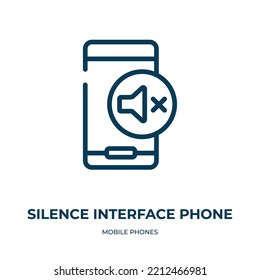 Silence Interface Phone Symbol Icon Linear Stock Vector (Royalty Free ...