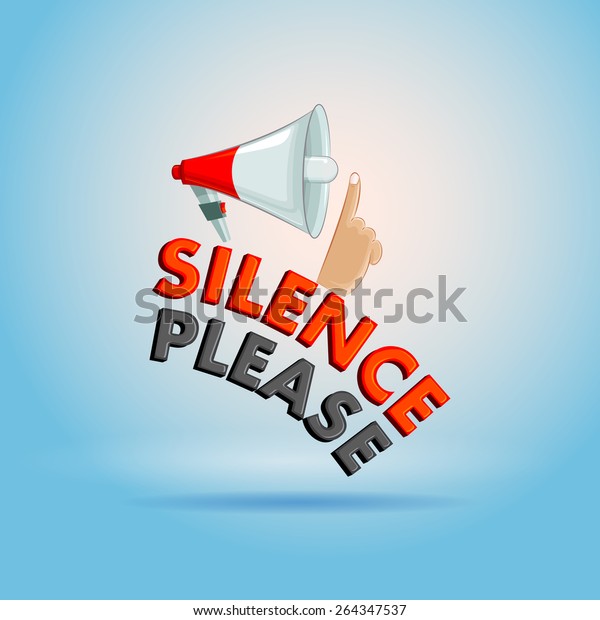 Silence Please Sign Keep Quite Vector Stock Vector (Royalty Free ...
