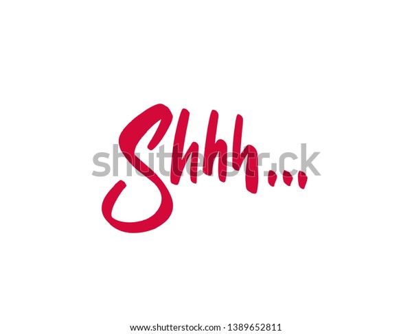 Silence Shhh Speech Bubble No Speaking Stock Vector (Royalty Free ...