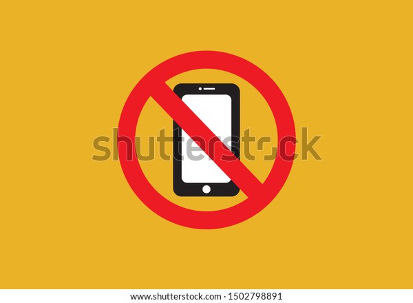 Silent Mode Handphone Icon Sign Warning Stock Vector (Royalty Free ...