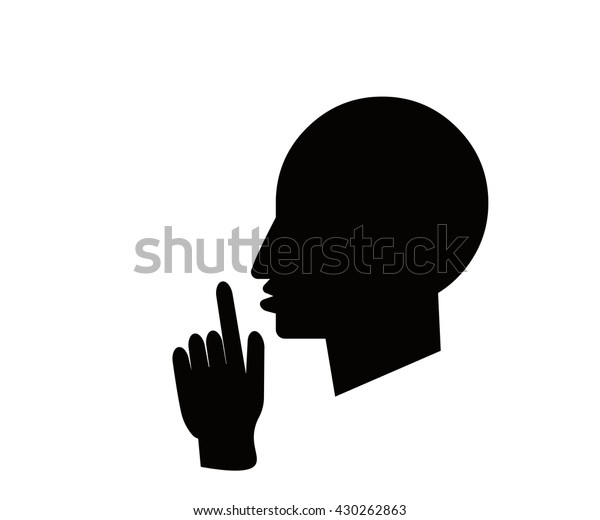 Silent Please Be Quiet Sign Vector Stock Vector (Royalty Free) 430262863