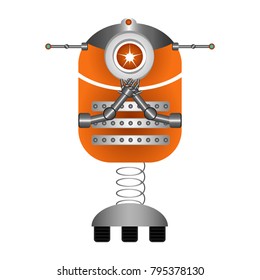 Silent Robot Isolated On White Background Stock Vector (Royalty Free ...