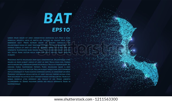 Silhouette Bat Vector Illustration Bat Falling: เวกเตอร์สต็อก (ปลอดค่า ...