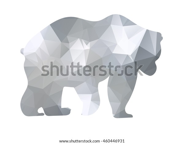 Silhouette Bear Geometric Shapes Stock Vector (Royalty Free) 460446931 ...