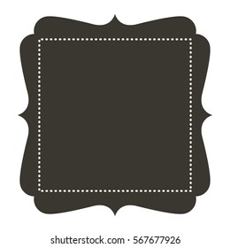 Silhouette Border Heraldic Square Dotted Stock Vector (Royalty Free ...