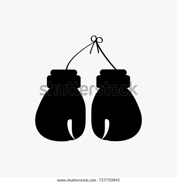 Silhouette Boxing Gloves Vector Stock Vector (Royalty Free) 737750845 ...
