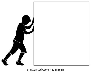 735 Child pushing the wall Images, Stock Photos & Vectors | Shutterstock