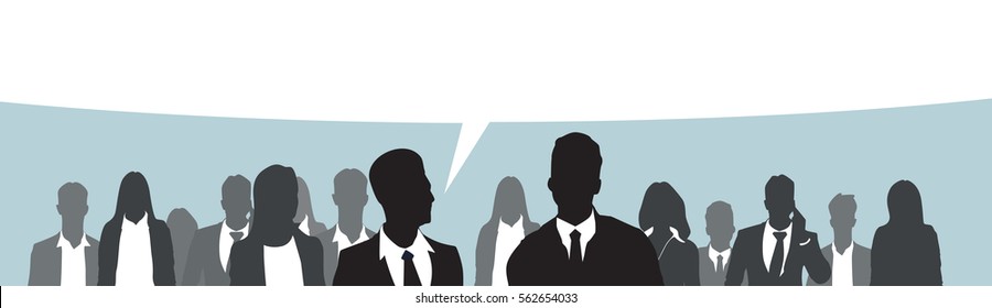 Silhouette Businesspeople Group Business Man Woman Stock Vector