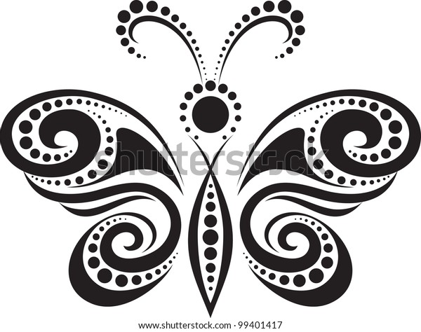 Silhouette Butterfly Lines Points : image vectorielle de stock (libre ...