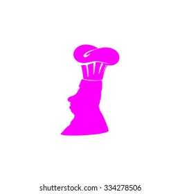 Silhouette Chef Hat Pink Flat Icon Stock Vector (Royalty Free ...