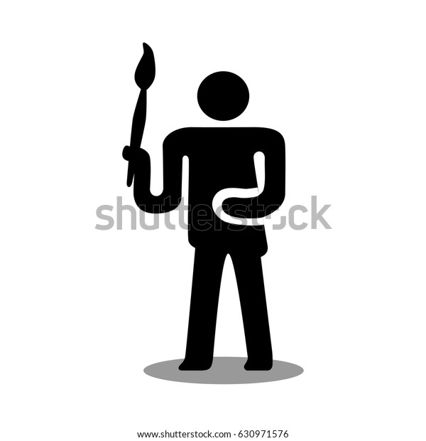 Silhouette Creative Person Stock Vector (Royalty Free) 630971576 ...