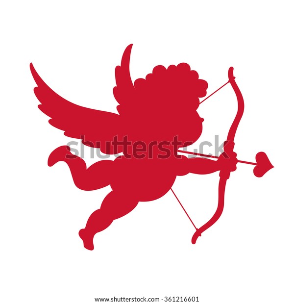 Silhouette của Cupid. Hình minh họa: Vector có sẵn (miễn phí bản quyền ...
