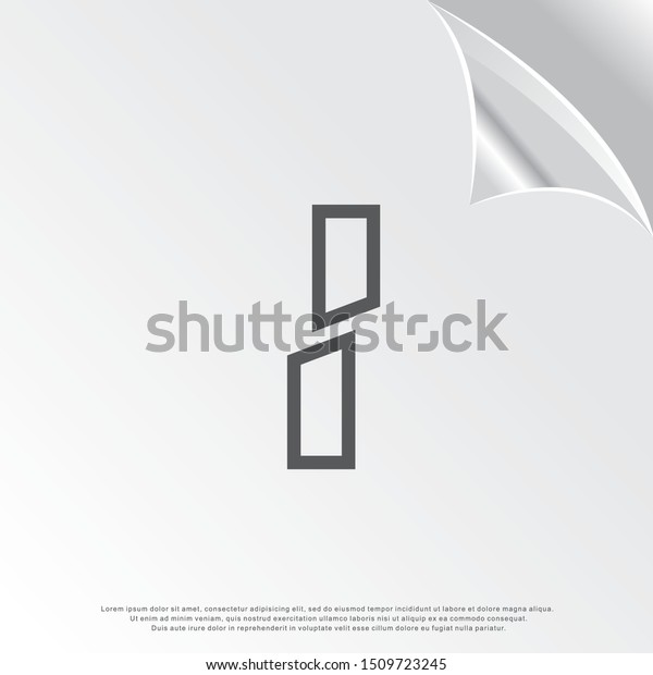 Silhouette Cut Off Logo Simple Design Stock Vector (Royalty Free ...