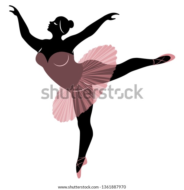 Silhouette Cute Lady She Dancing Ballet 库存矢量图（免版税）1361887970 | Shutterstock