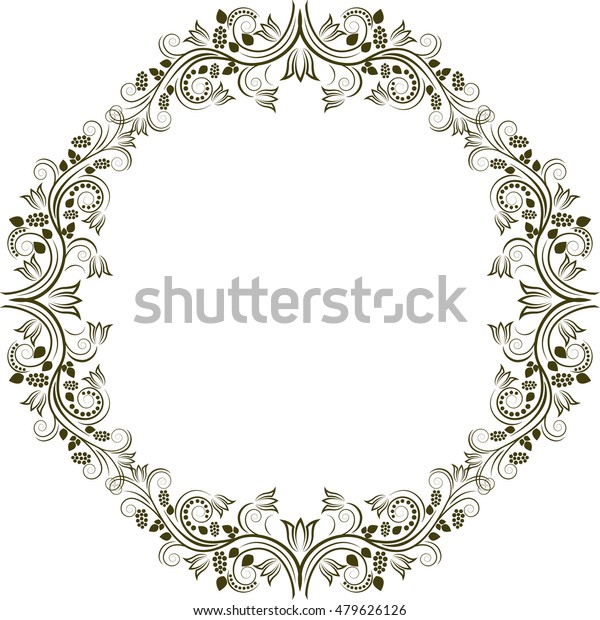 Silhouette Decorative Frame Stock Vector (Royalty Free) 479626126 ...