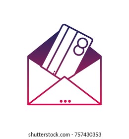 Silhouette Email Text Message Credit Card Stock Vector (Royalty Free ...