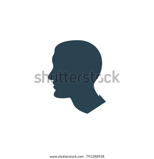Silhouette Face Man Logo Stock Vector (Royalty Free) 791288938 ...