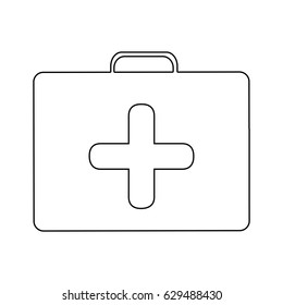 Silhouette First Aid Kit Cross Shape Stock Vector (Royalty Free) 629488430