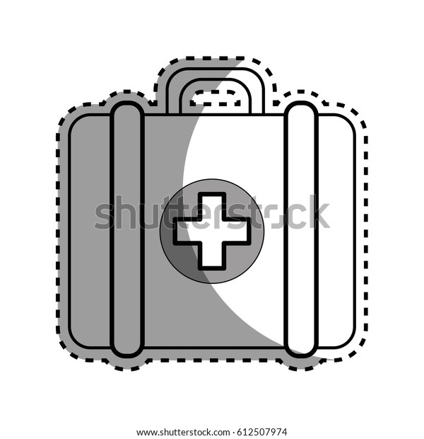 Silhouette First Aid Kit Medications Tools Stock Vector (Royalty Free ...