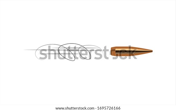 Silhouette Flying Bullet Stock Vector (Royalty Free) 1695726166 ...