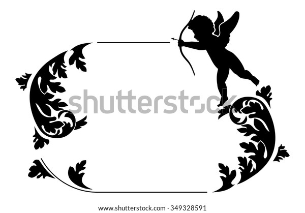 Silhouette Frame Cupid Stock Vector (Royalty Free) 349328591 | Shutterstock