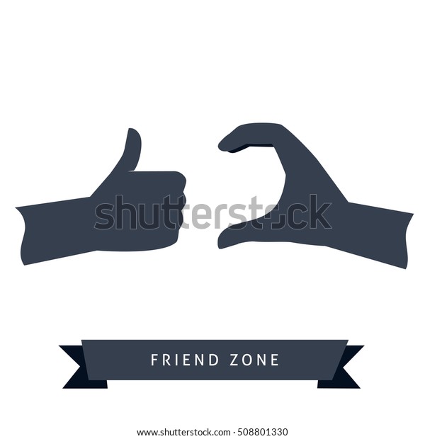 Silhouette Friend Zone Symbol Stock Vector (Royalty Free) 508801330 ...