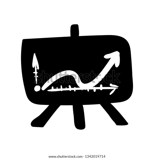 Silhouette Graph Statistics Doodle Icon Hand Stock Vector (Royalty Free ...
