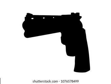 Vector Silhouette Gun Weapon Motives Criminal Stock Vector (Royalty ...