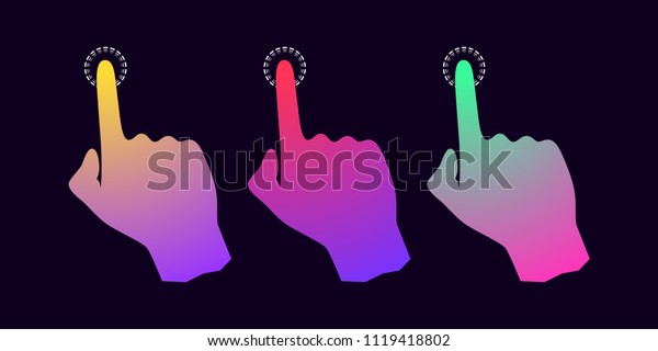 Silhouette Hand Gradients Vector Illustration Hand 库存矢量图（免版税）1119418802 ...