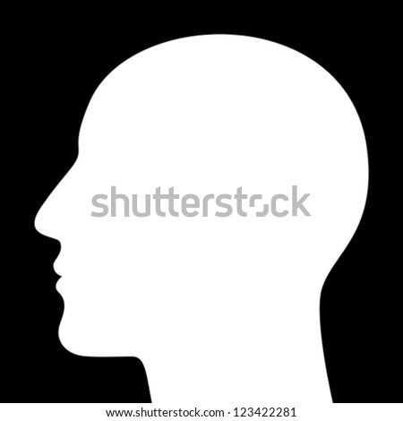 S Ilhouette Head Stock Vector (Royalty Free) 123422281 - Shutterstock