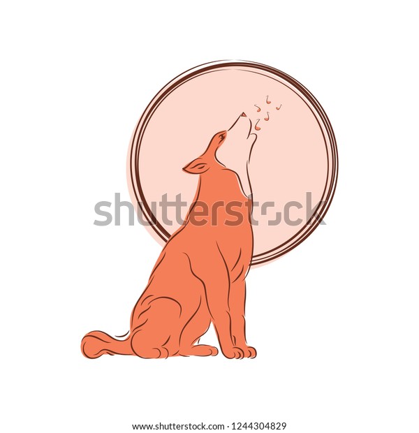 Silhouette Head Howling Husky Logo Vector Stock Vector (Royalty Free ...
