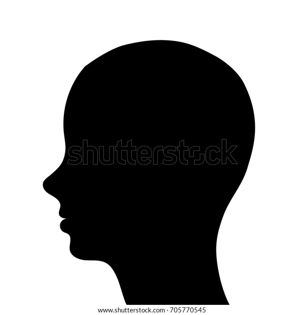 Silhouette Head Isolated On White Background Stock Vector (Royalty Free ...