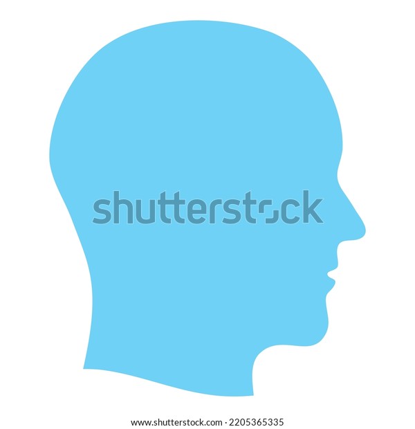 Silhouette Human Head Turned Right Stock Vector (Royalty Free ...