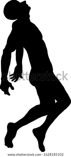 Silhouette Human Propel Through Air Vector: vetor stock (livre de ...