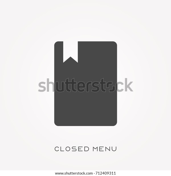Silhouette Icon Closed Menu Stock Vector (Royalty Free) 712409311 ...