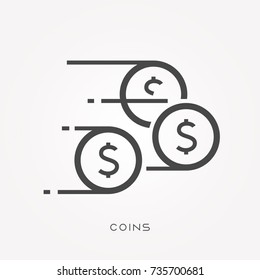 Silhouette Icon Coins Stock Vector (Royalty Free) 735700681 | Shutterstock