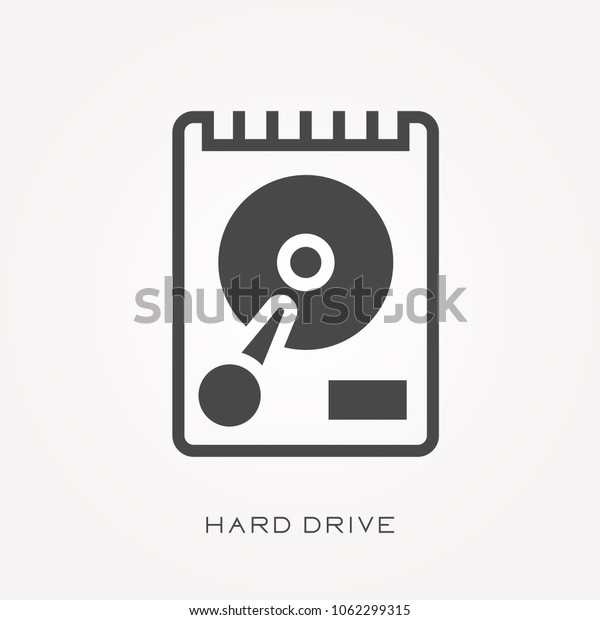 Silhouette Icon Hard Drive Stock Vector (Royalty Free) 1062299315 Silhouette Icon Hard Drive Stock Vector (Royalty Free) 1062299315