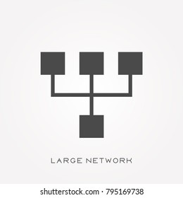Silhouette Icon Network Stock Vector (Royalty Free) 795169717