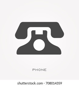 Silhouette Icon Phone Stock Vector (Royalty Free) 708014359 | Shutterstock