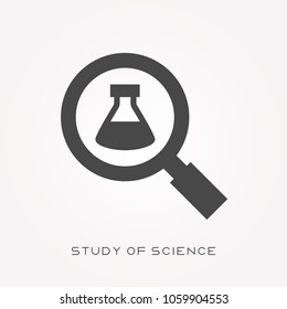 Silhouette Icon Study Science Stock Vector (Royalty Free) 1351636361